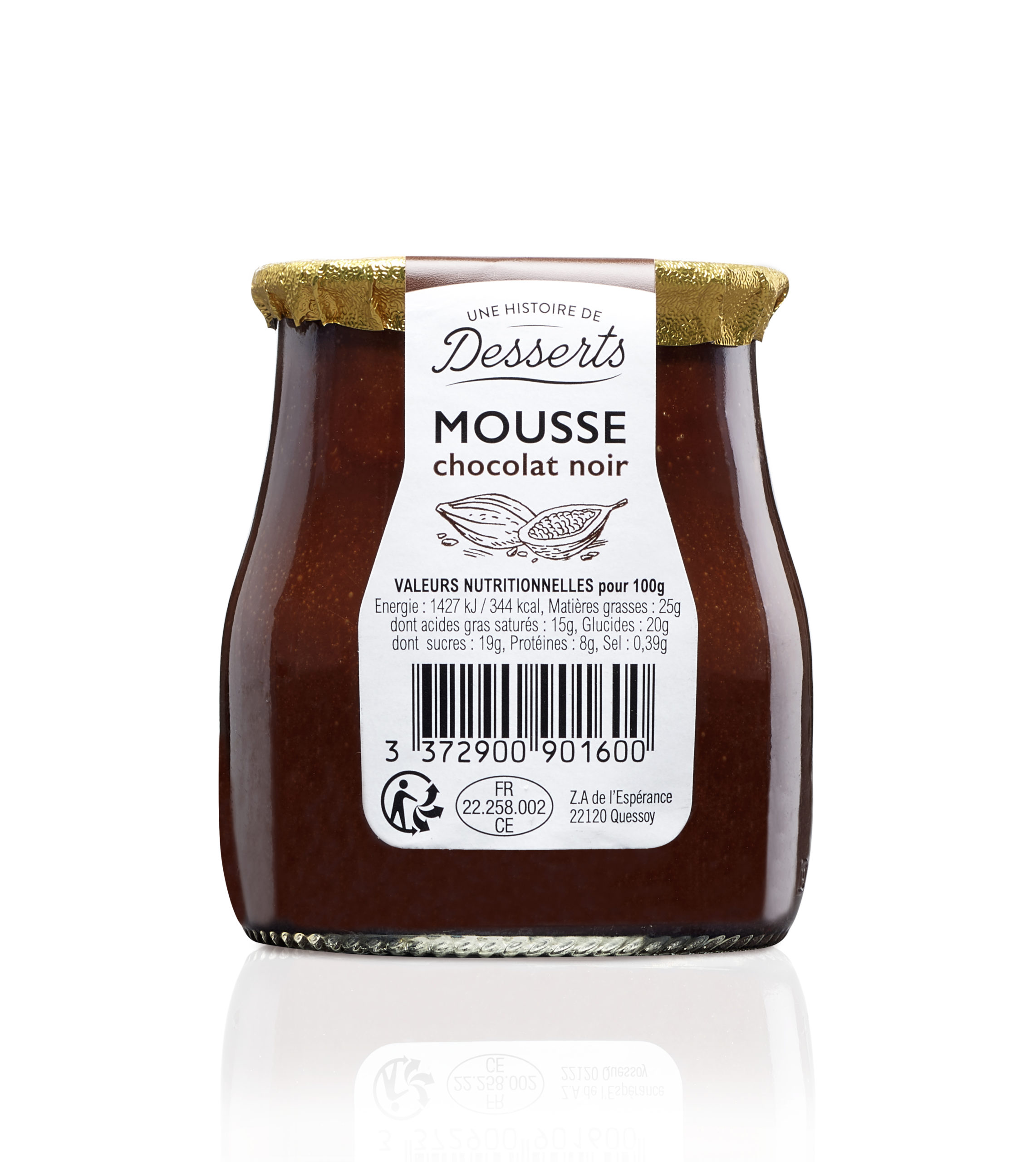 Mousse au chocolat noir 90g - Marie Morin (Pro)